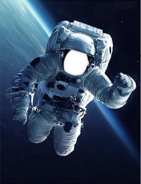 Astronauts Banner Backdrop Large Spacemen Face Pretend Play Game Props ...