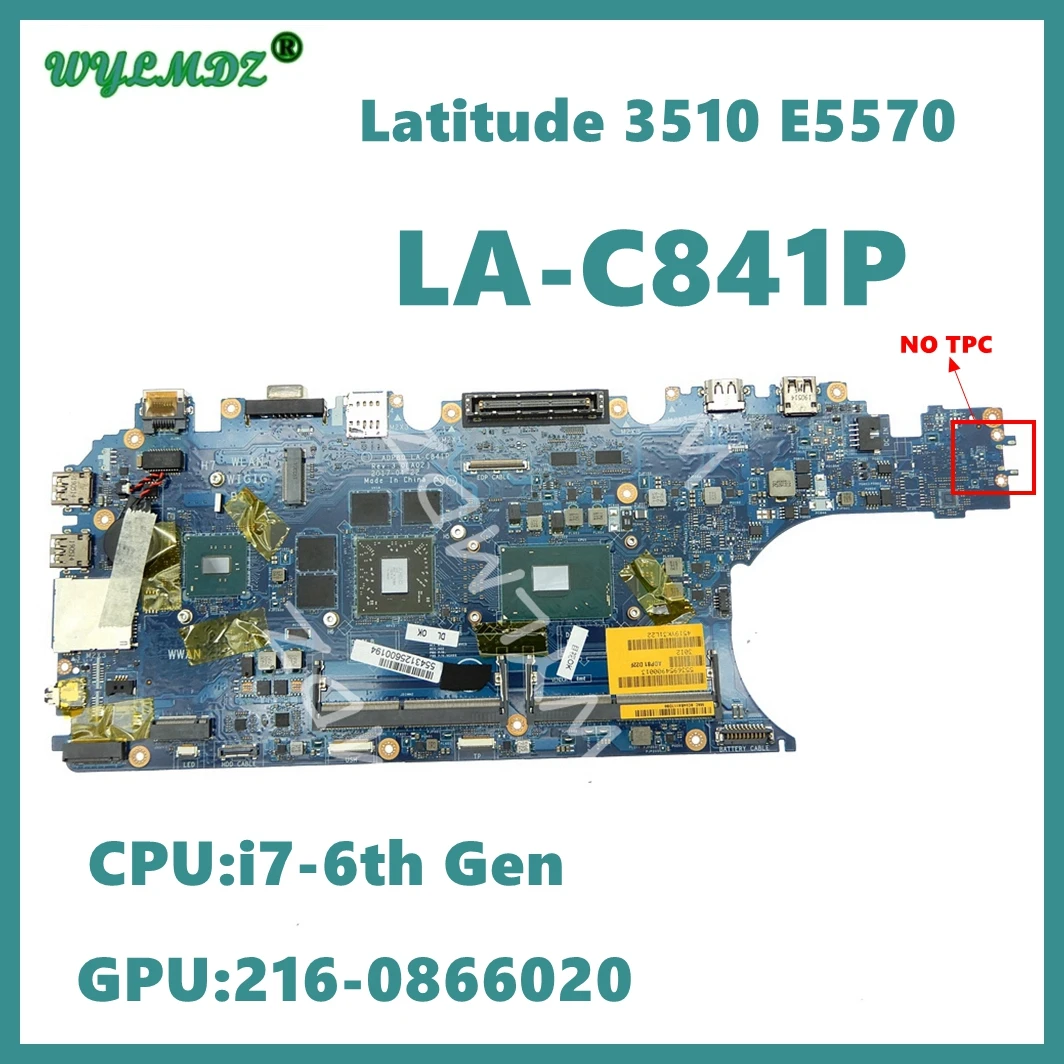 LA-C841P-With-i7-6th-Gen-CPU-216-0866020-GPU-Mainboard-For-Dell ...