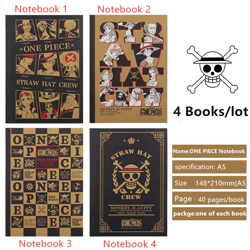 Anime-Chap-u-de-Palha-Notebook-para-Estudante-Pirates-Luffy-Notebooks ...
