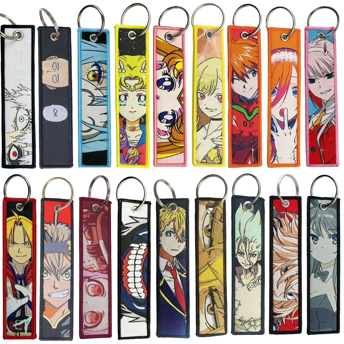 Key-Tag-Anime-Manga-Keychains-Embroidery-Jet-Chaveiro-Motorcycles-Keys ...