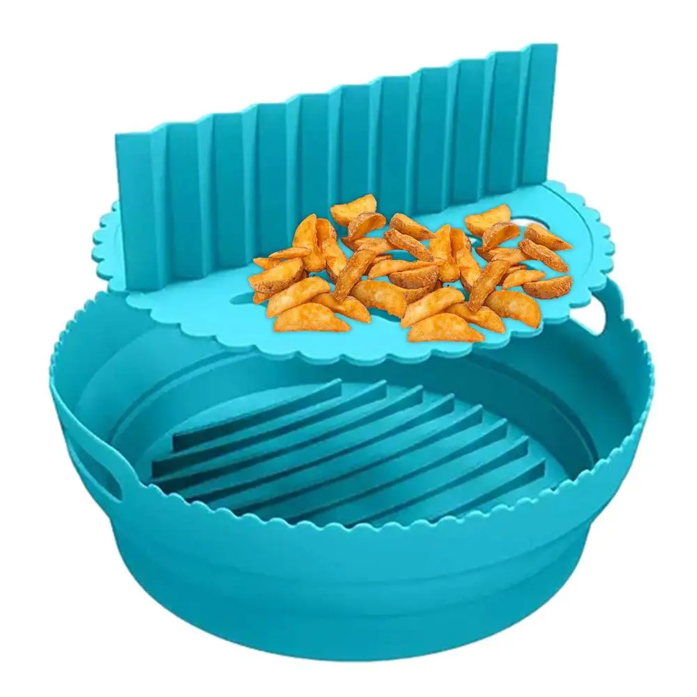 Raclette-coupe-pate,Pot de friteuse à air en silicone avec poignées ...