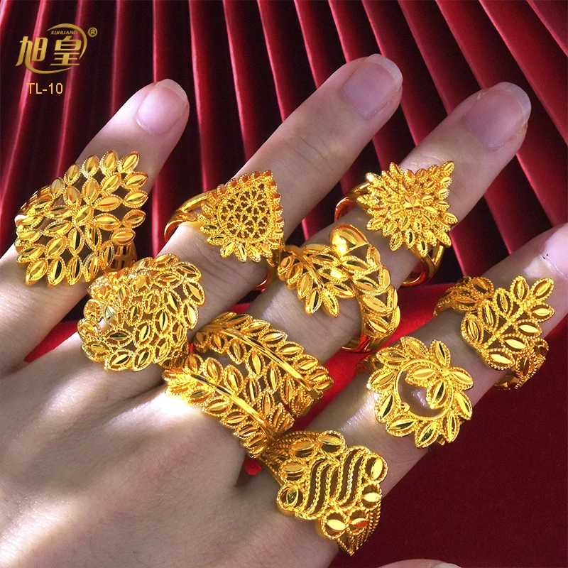 22k Gold Ring Designs Price Uae Dubai 24k Gold Jewelry Rings 24k Gold Plated Aliexpress