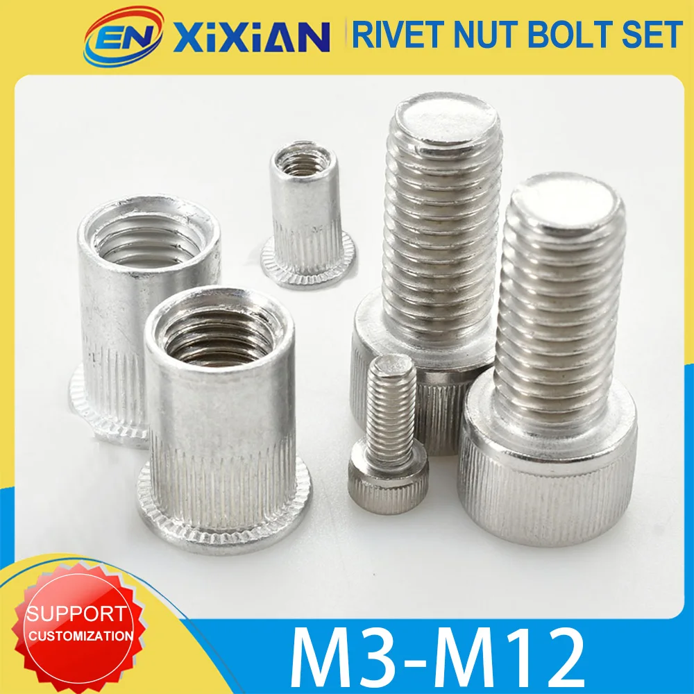 Tuerca Inserción Remache M3 Tuerca De Remache De Aluminio, 100 Piezas ...