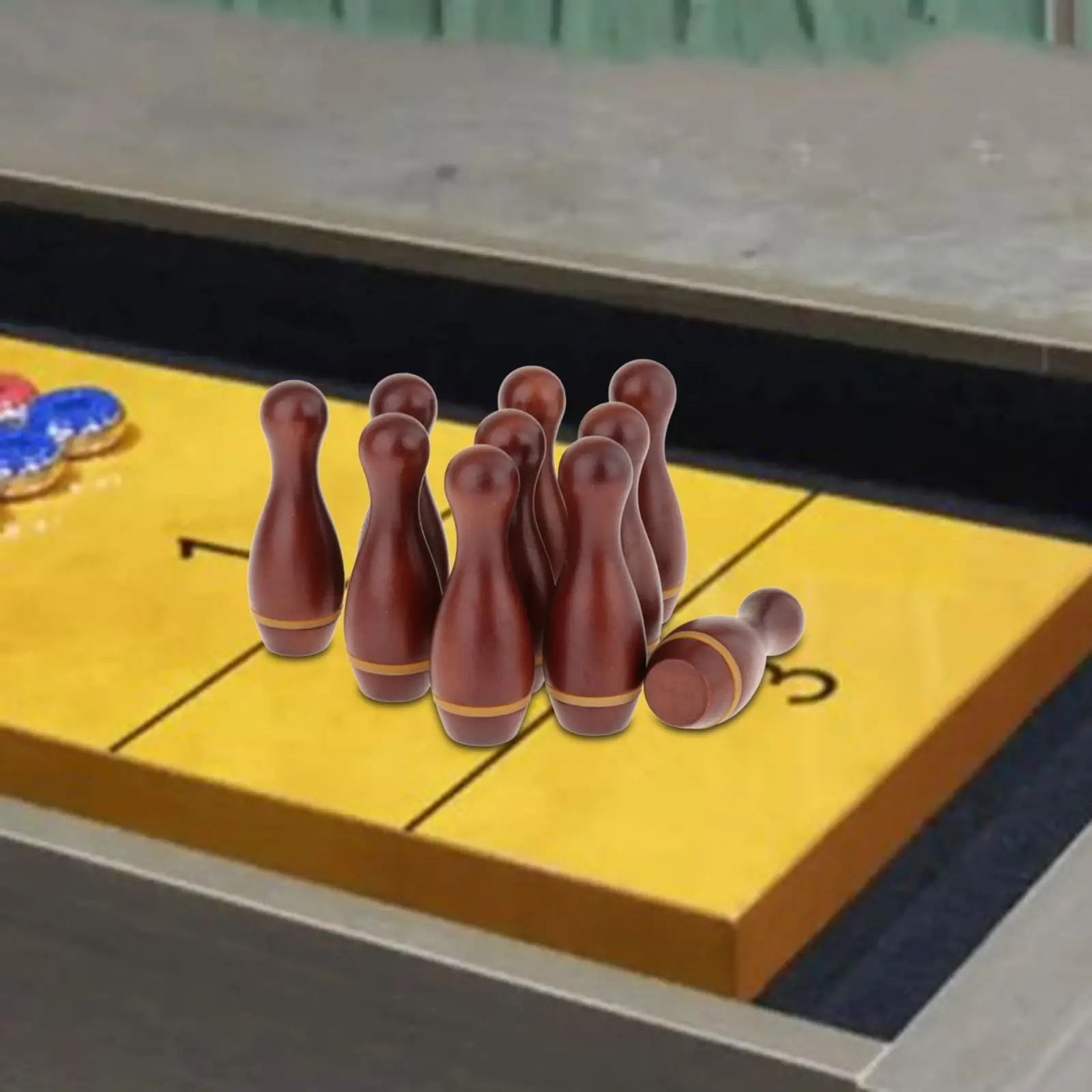 10x-Bowling-Pins-for-Shuffleboard-Table-Educational-Solid-Wood-Bowling ...