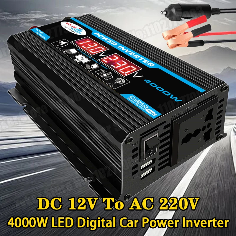 Car-Inverter-DC-12V-to-220V-Converter-Car-Power-Inverter-Solar-Charger ...