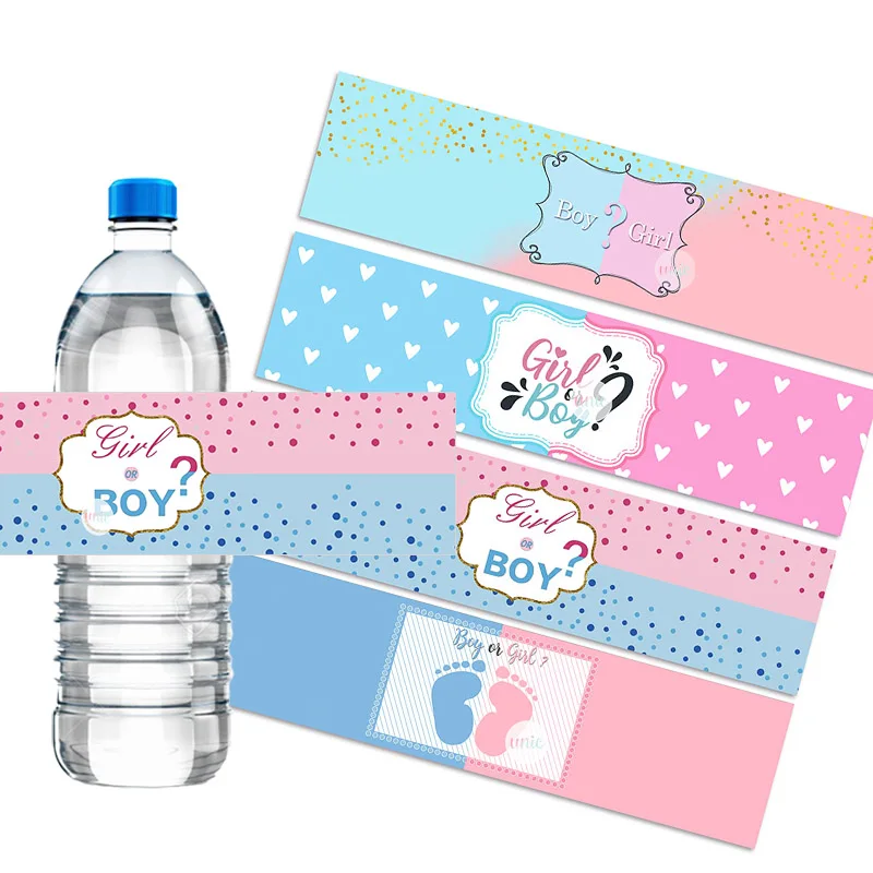 10pcs-Gender-Reveal-Party-Decor-Water-Bottle-Labels-Stickers-Box-Decor ...