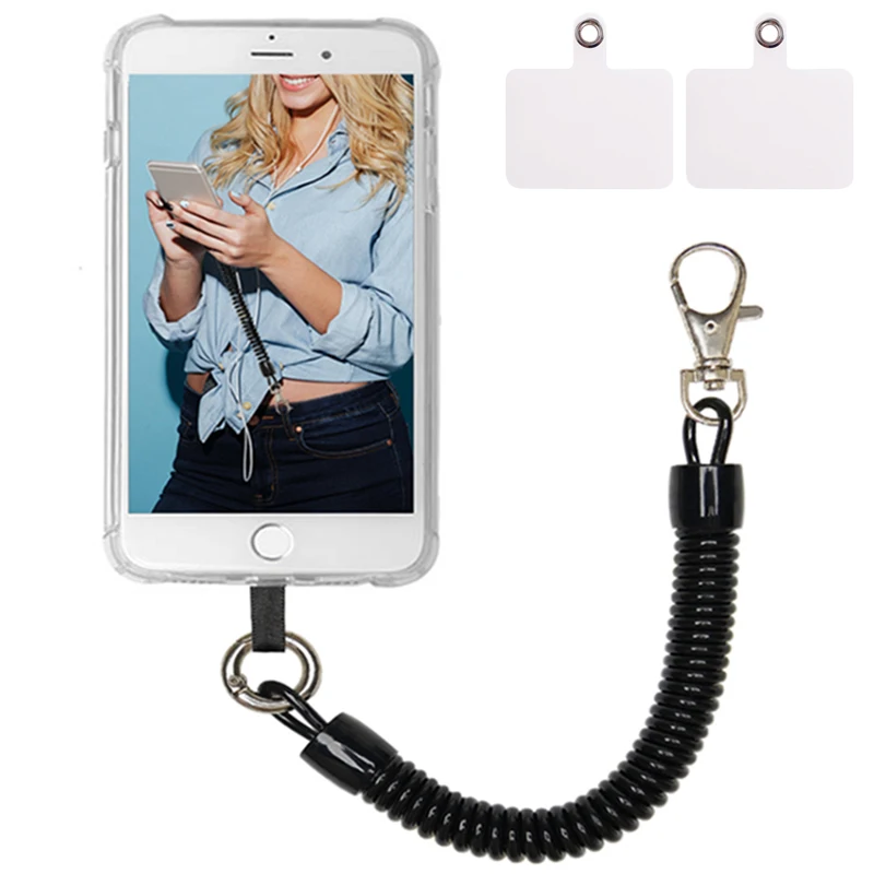 Telescopic Anti-theft Spring Lanyard Wrist Lanyard Gasket Phone Safety ...