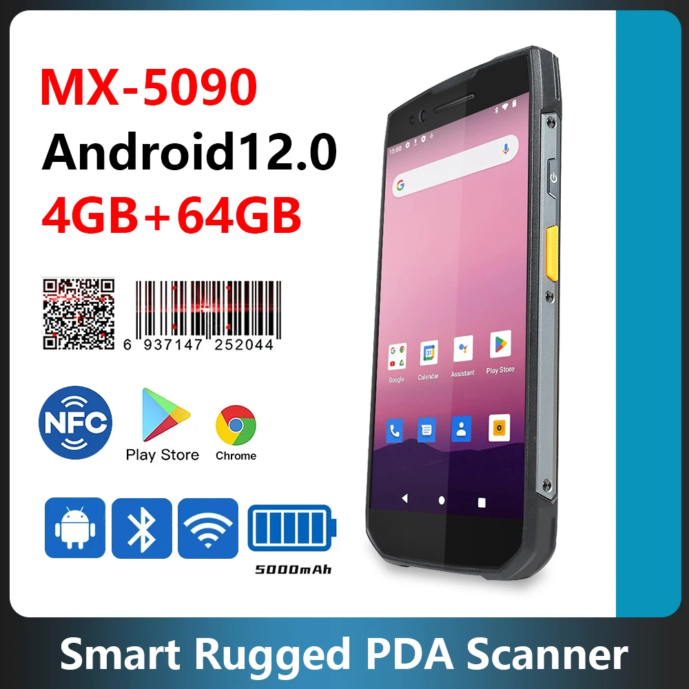 PDA-Handheld-Barcode-Scanner-8-N-cleo-5-5-Touch-Screen-Android-12-1D ...