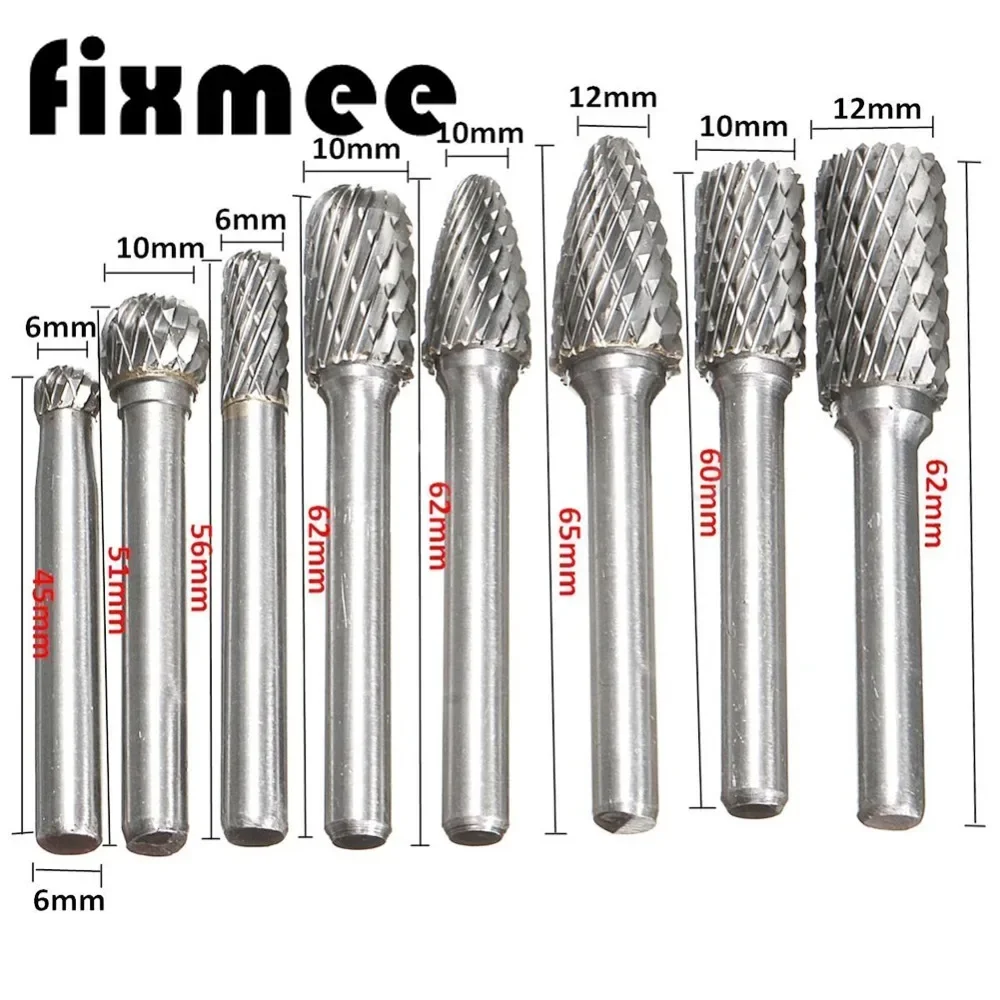 8pc-Tungsten-Carbide-Rotary-File-Set-8pcs-Double-Cut-Rotary-Burr-6mm ...