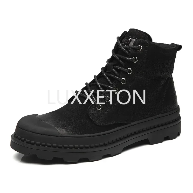 Doc Martens Men's Boots Winter Leather Men's Snow Ankle Boots High Top ...