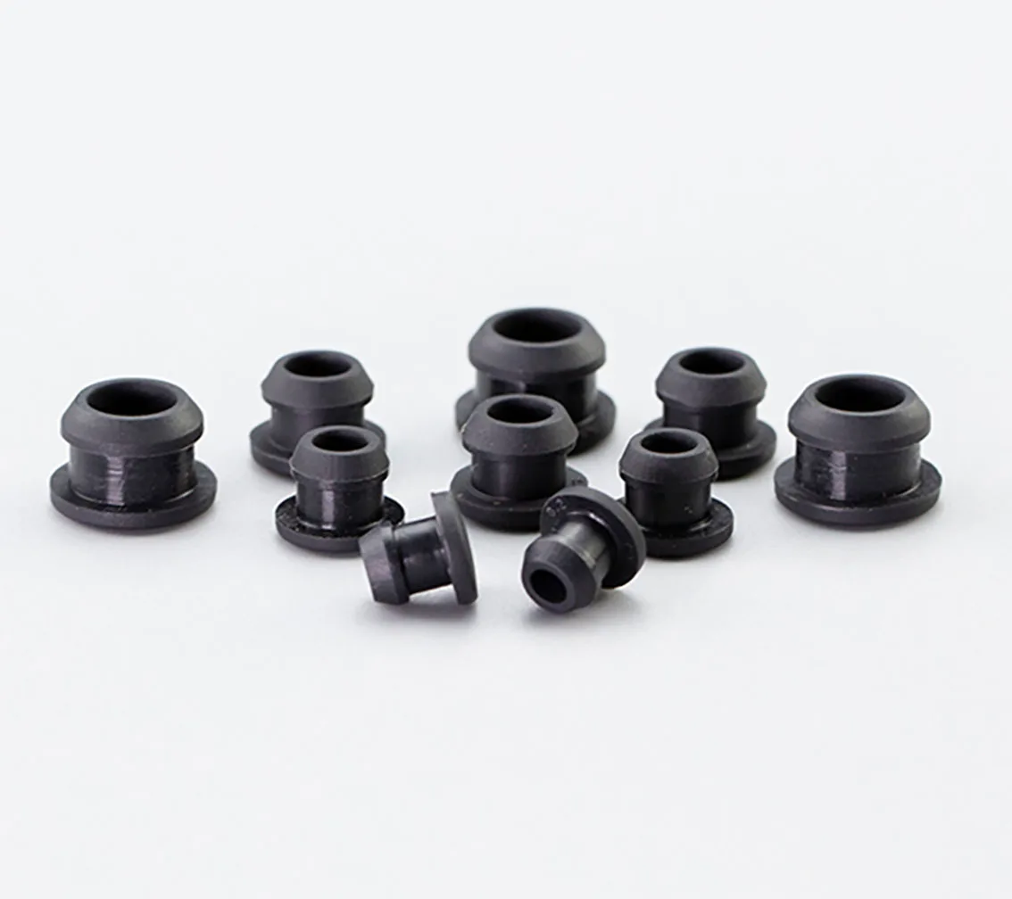 Black 4.5-12mm Silicone Rubber Hole Caps T-type Plug Cover Snap-on ...