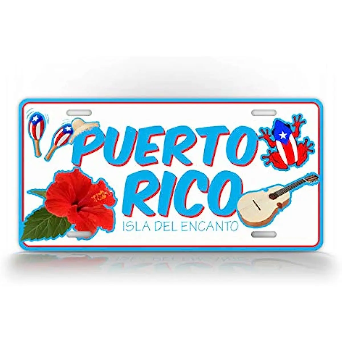 SignsAndTagsOnline Puerto Rico Isla Del Encanto License Plate Novelty ...