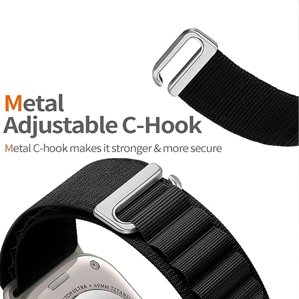 Alpine Loop Bracelet for Apple Watch - Premium Strap Collection (Balck ...