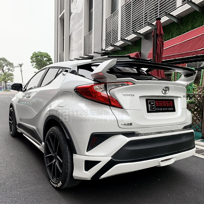 Car Styling High Quality ABS Plastic Unpainted Color Rear Spoiler Trunk Lip Wing For Toyota CHR ...