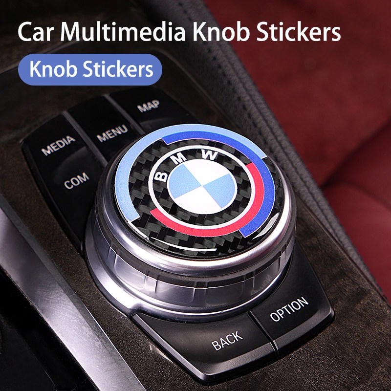 Car Multimedia Knob Button Cover Sticker For Bmw 5 Series X3 X5 X7 G30