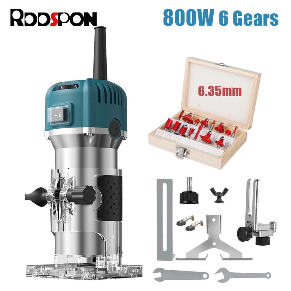 220V-110V-800W-Woodworking-Electric-Trimmer-Wood-Router-Milling-Machine ...