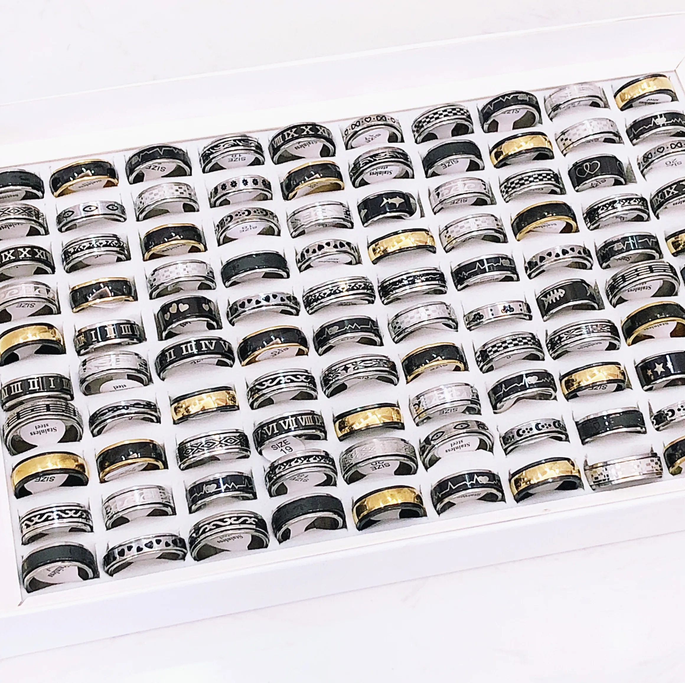 30-50pcs-lot-Mix-of-various-hot-selling-styles-rotating-stainless-steel ...