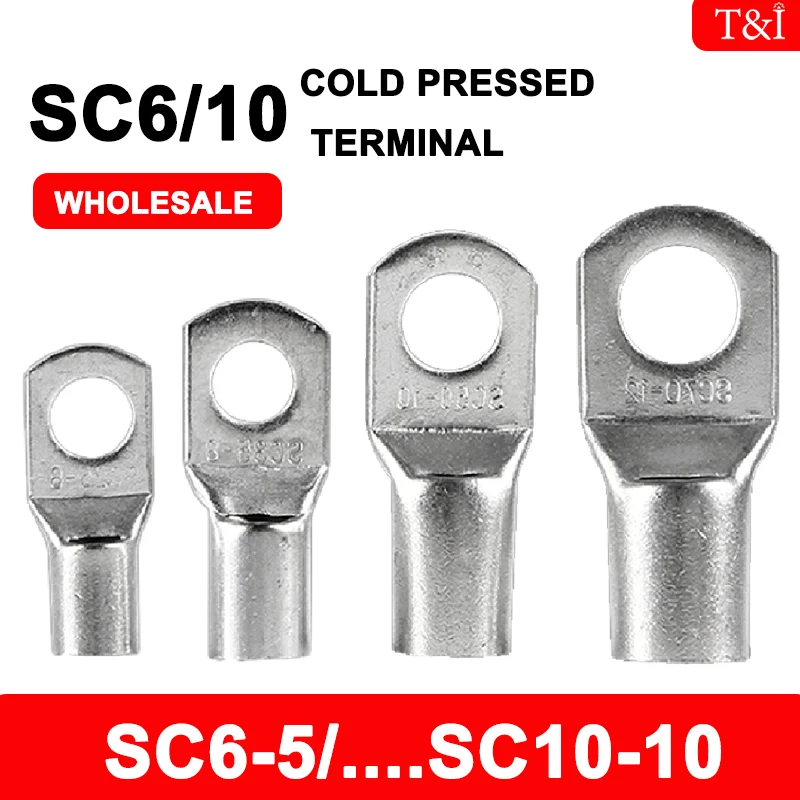 1pcs Copper Lugs Ring Wire Connector Bare Cable Electric Crimp Terminal ...