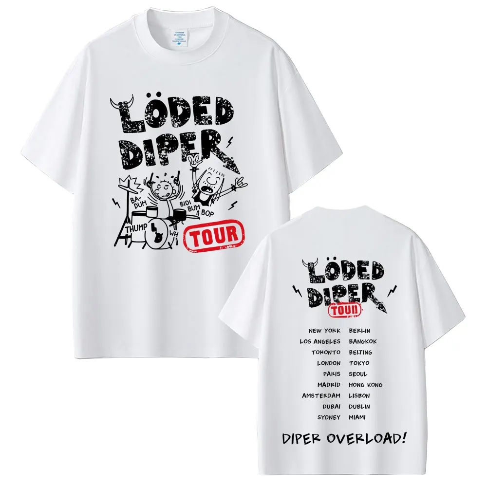 Camiseta Loded Diper Diper Overload Tour para Hombre y Mujer, Estilo ...