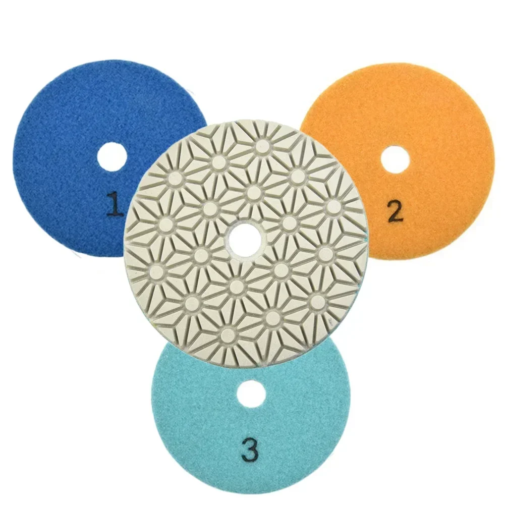 2PCS-Polishing-Pad-4-Inch-100mm-Dry-wet-Diamond-3-Step-Polishing-Pads ...
