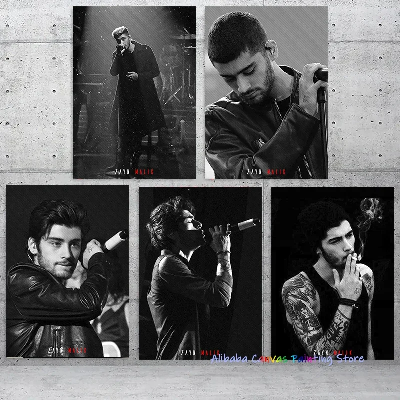 Zayn-Malik-Poster-Handsome-Pop-Music-Singer-Posters-and-Print-Canvas ...
