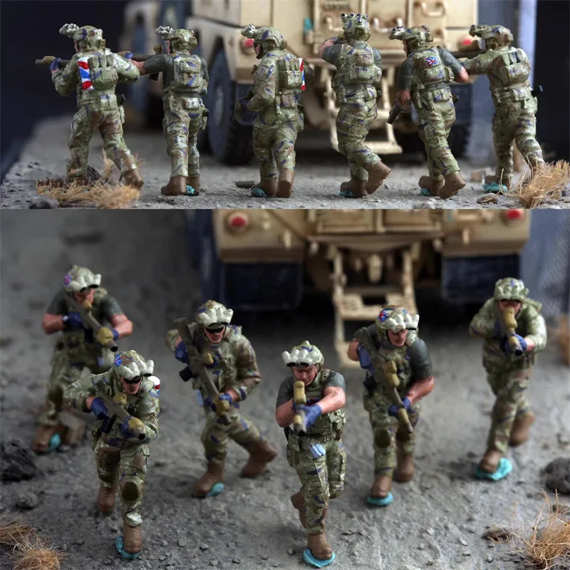 1:72 Model 6Pcs British Special Air Service Soldier Special Operations ...
