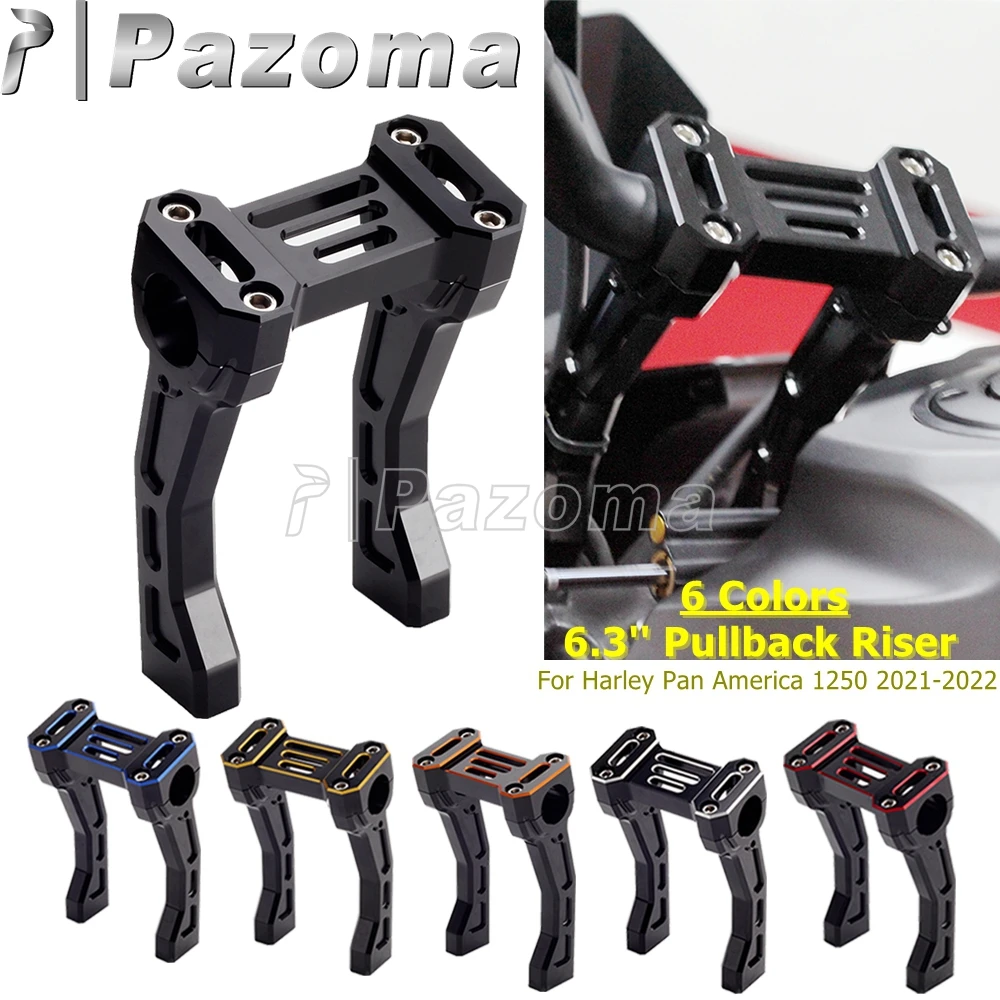 For-Harley-Pan-America-1250-Handlebar-Risers-6-3-CNC-Pullback-Riser ...