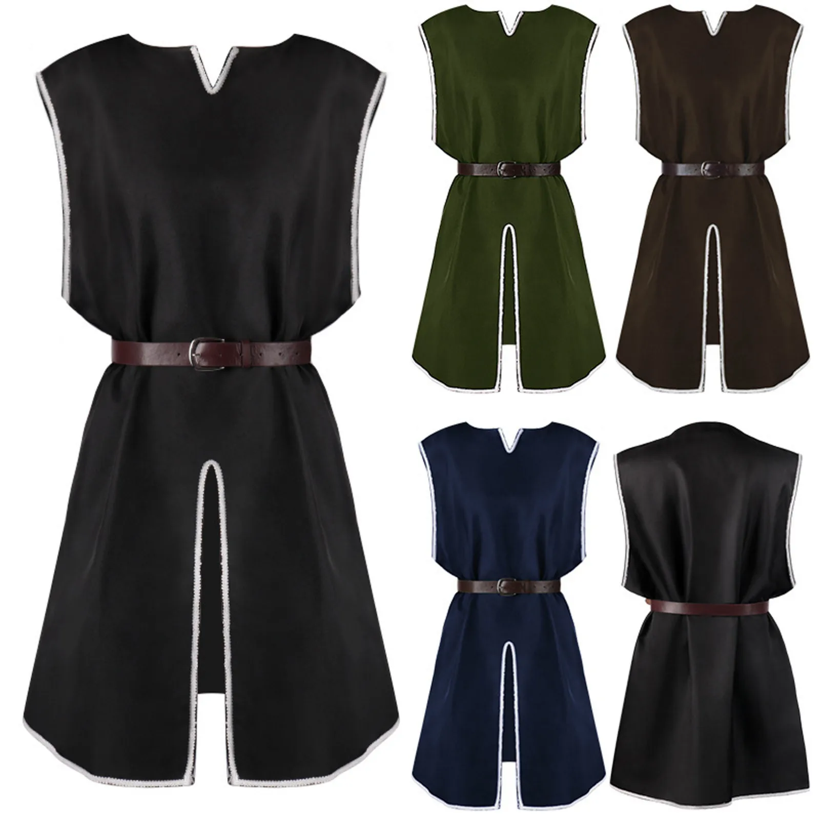 Medieval-Tunic-Viking-Norman-Warriors-Costume-Men-s-Outfit-Long-Shirt ...