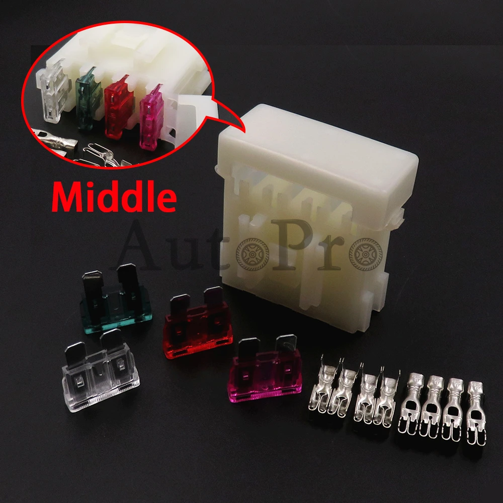 1-Set-4Ways-Middle-Medium-Fuse-Box-White-Lighter-Frontal-for-Standard ...