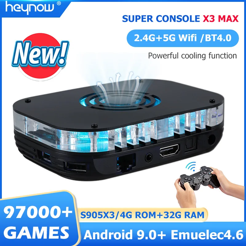 HEYNOW-Dual-System-TV-Video-Game-Box-WiFi-4K-HD-Super-Console-X3-Max ...