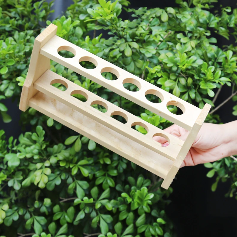 Wooden Test Tube Rack, 6hole Diameter 22m And Pins-solid Wood , Tube ...