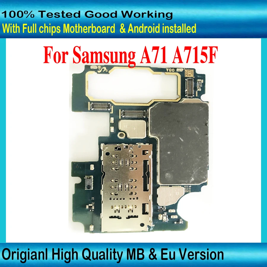 For-Samsung-Galaxy-A71-A715F-Motherboard-128GB-Logic-Board-Unlocked ...