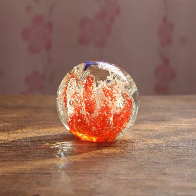 Colored Glaze Coral Ball Desktop Ornaments Home Living Room Decoration ...