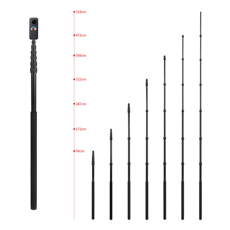 3m-5m-Selfie-Stick-Aluminum-Alloy-Monopod-Telescopic-Adjustable ...