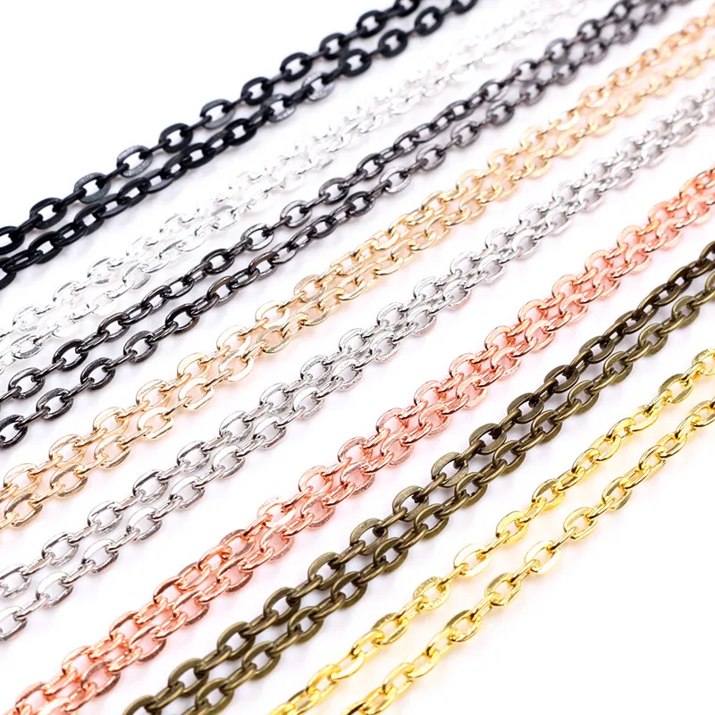 5pcs/lot 4*3mm Diameter 50 cm 70cm Length 8 Colors Plated Handmade ...