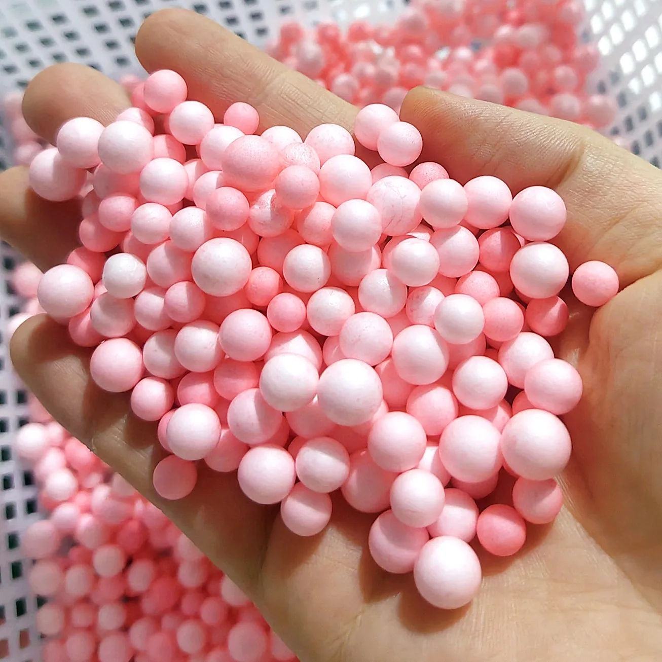 Rose 7-9mm 500g-Mini billes de polystyrène sans saignement, De couleurs, Pour boules de mousse ...