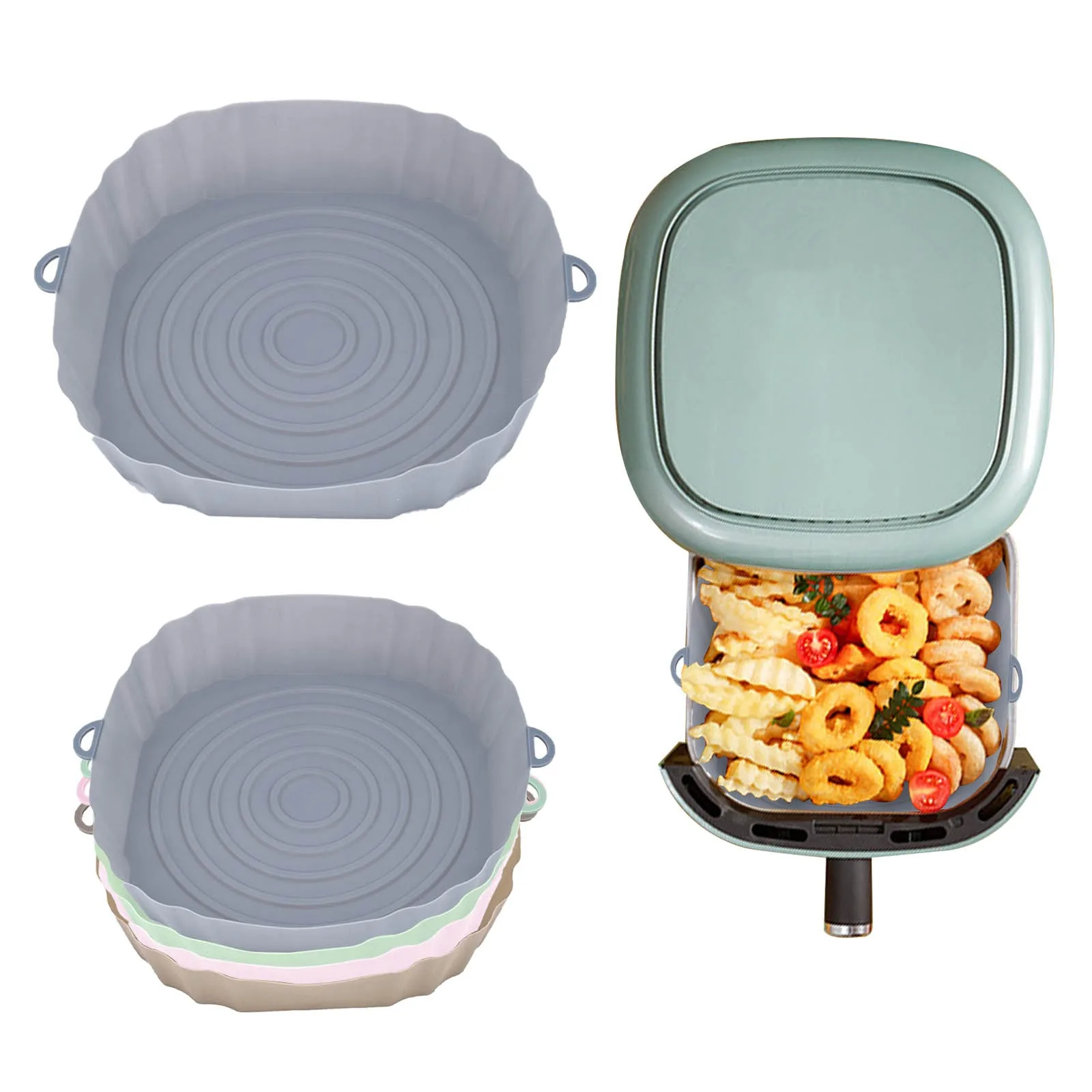 Freidora de aire de silicona de 18m, sartén para repostería, Pizza ...