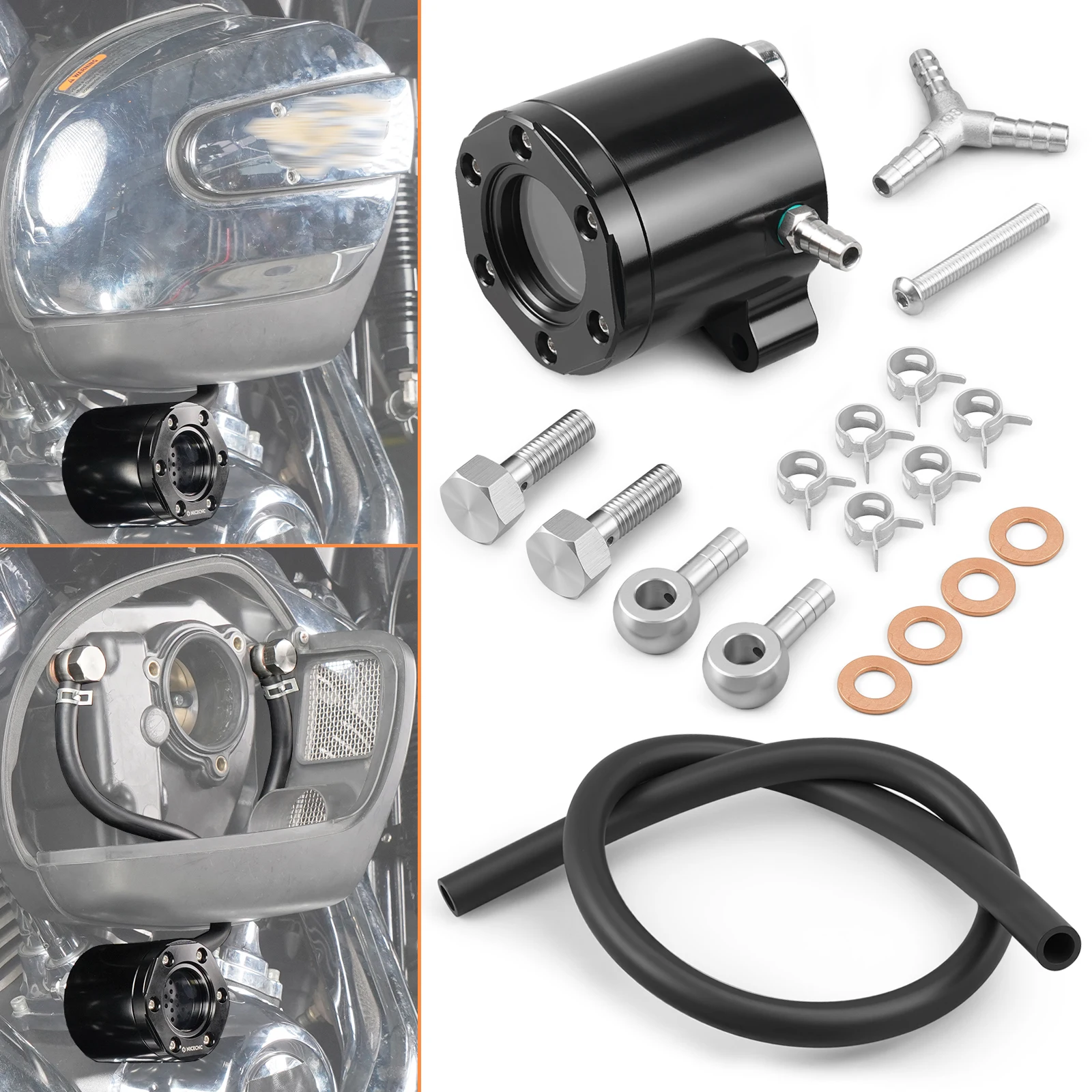 For 2017-2023 Harley Road King/Special External Breather Kit for Fat ...