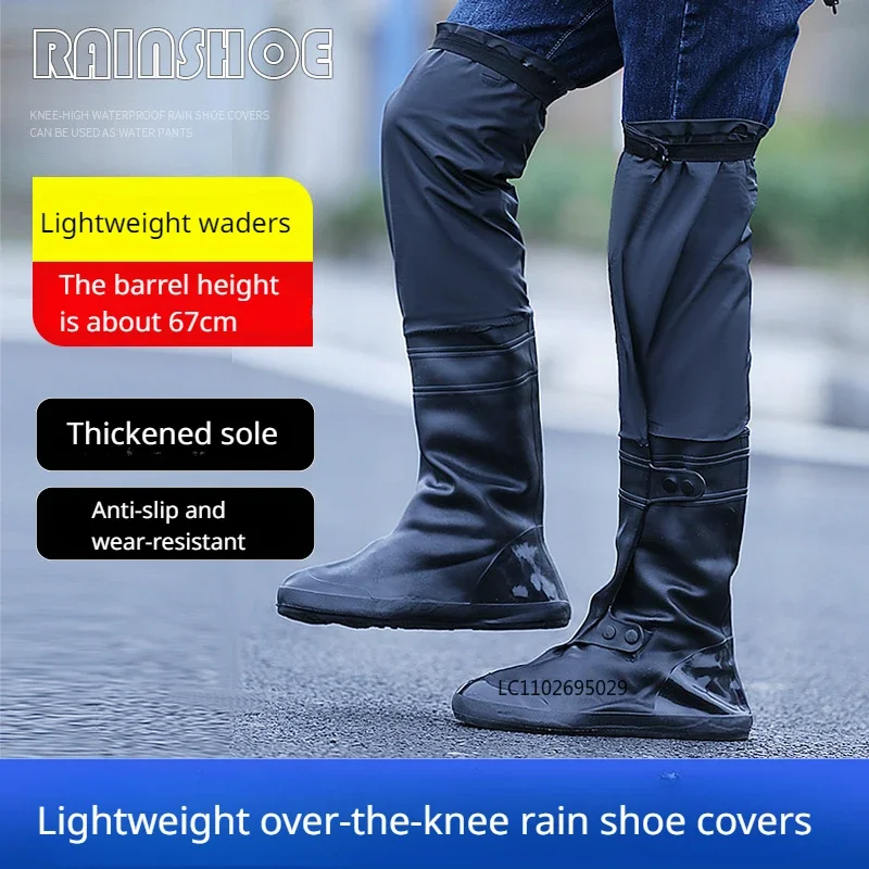 Non-Slip-Thickened-Wear-Resistant-Over-The-Knee-Rain-Shoe-Covers-Rain ...