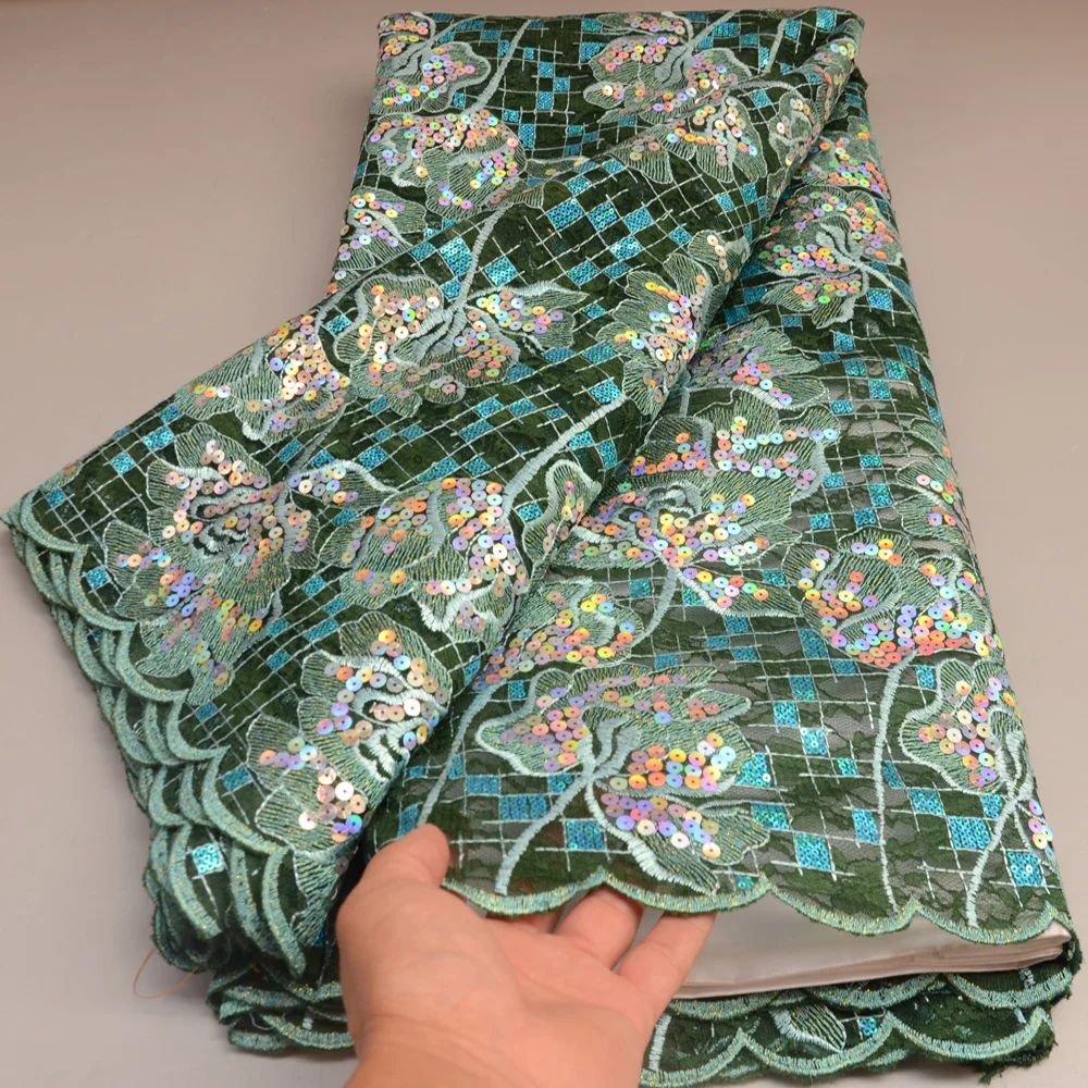 5yards-pc-High-quality-teal-green-Nigerian-party-lace-Newest-African ...