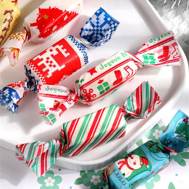 100pcs Christmas Nougat Wrapping Paper New Year Handmade Nougat Paper ...