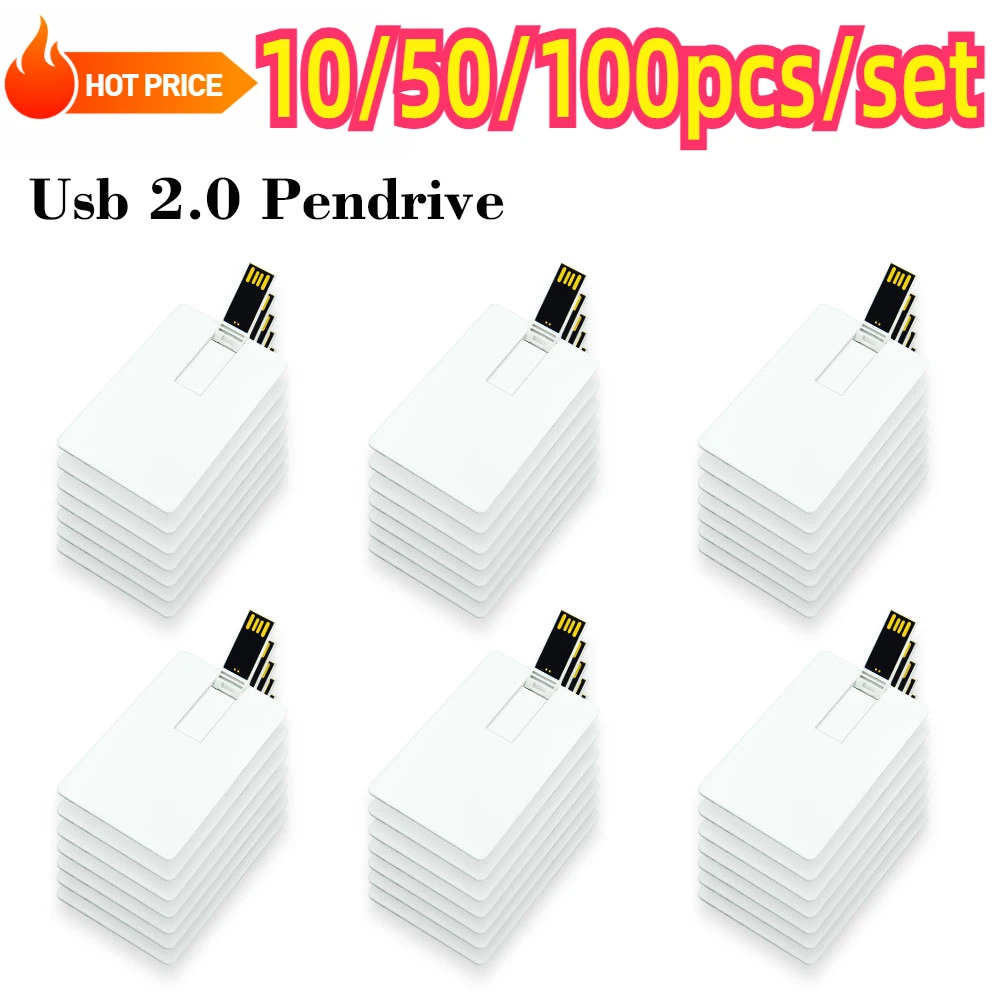 10-50-100PCS-Credit-Card-Memory-Storage-4GB-8GB-16GB-32GB-USB-Flash ...