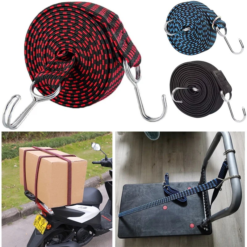 Motorcycle Elastic Luggage Rope Cord Hook Motorbike Bundling Elastic ...