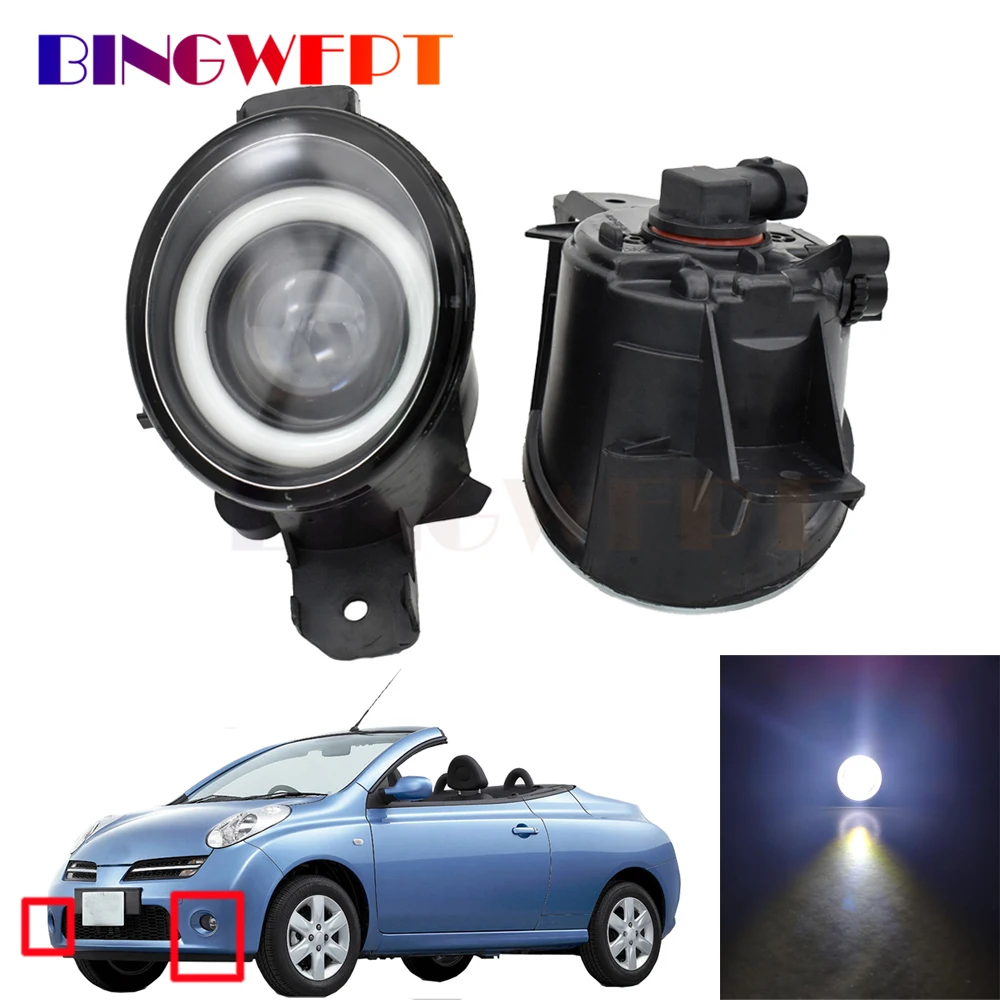 Angel Eye Fog Light Assembly For Nissan Micra March C+c (k12 ...