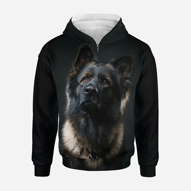 German-Shepherd-Dog-Zip-Up-Hoodie-Men-Clothing-3D-Puppy-Doggy-Printed ...