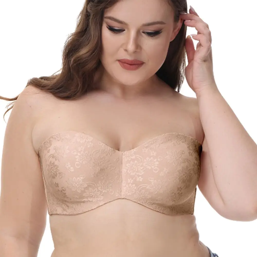 Women's Underwire Support Contour Plus Size Multiway Strapless Bra Minimizer Bras Large Bust ...