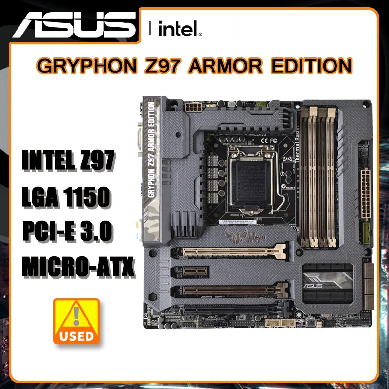 ASUS-placa base 1150 GRYPHON Z97 ARMOR EDITION Z97, 4 x DDR3, 32GB, PCI ...