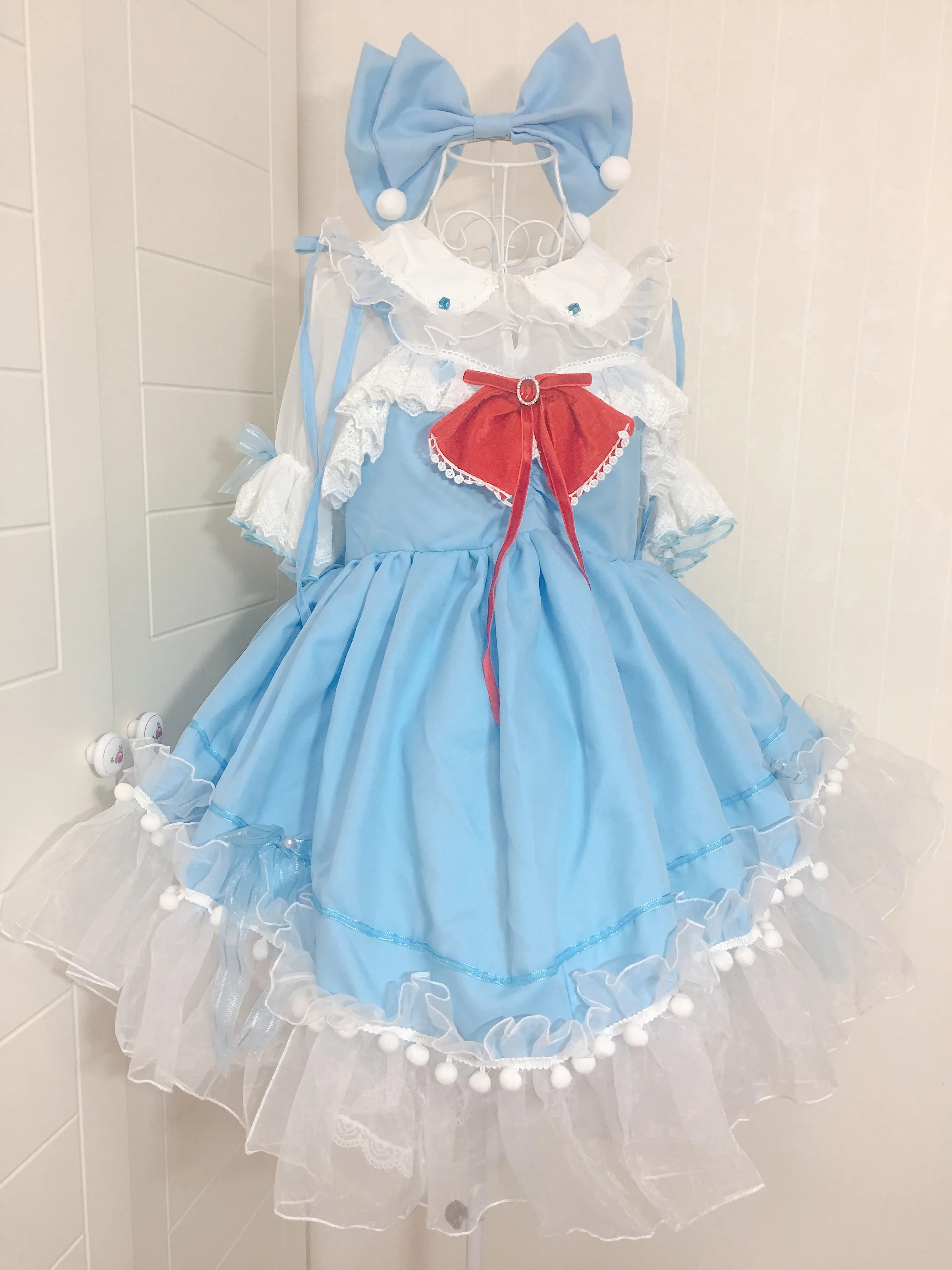 Game-Touhou-Project-Cirno-Cosplay-Costume-Cute-Blue-Uniform-Dress ...