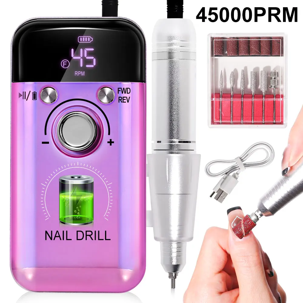 45000RPM-Rechargeable-Electric-Nail-Drill-Machine-Professional-Nail ...