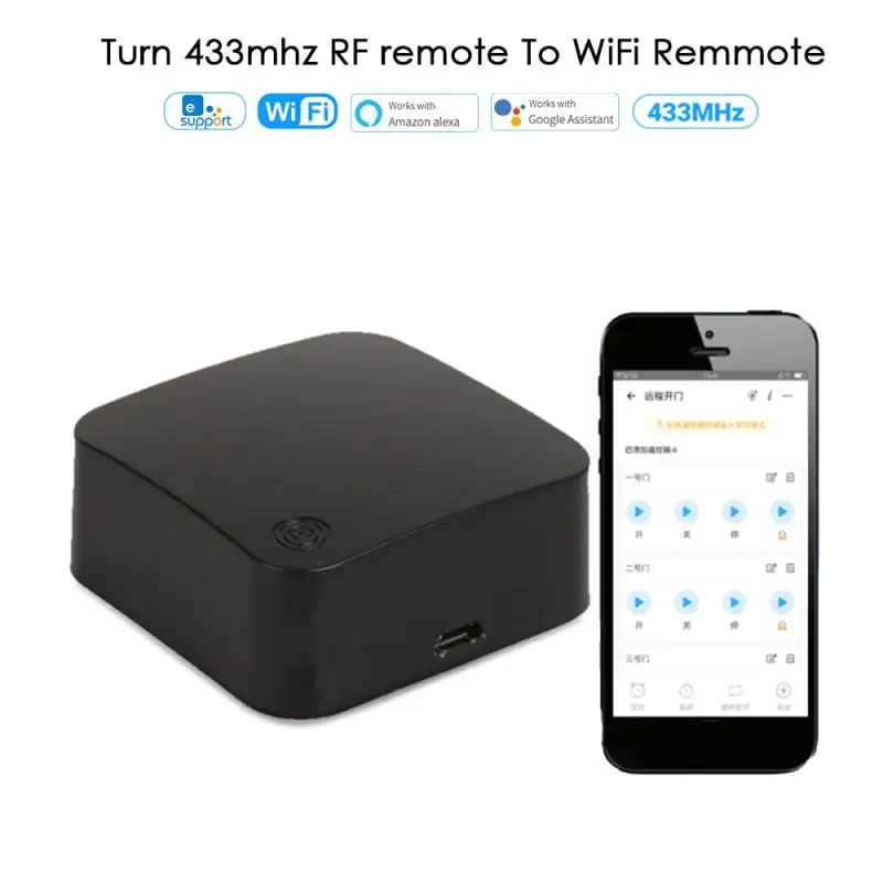 433 mhz wifi rf remoto controlador hub apoio rf controles remotos controlado porta/lâmpada ...